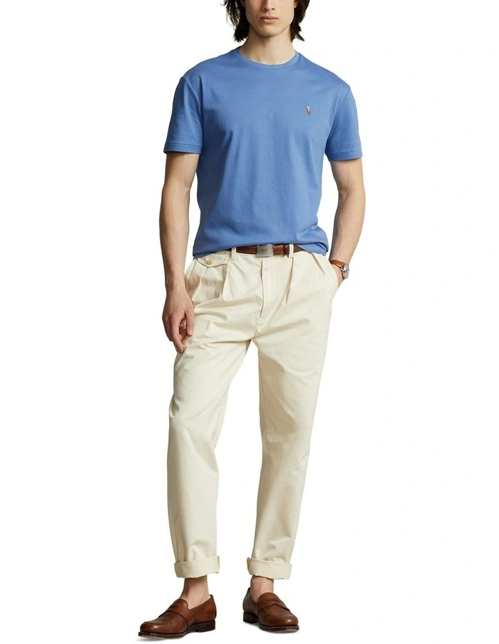 Polo Ralph Lauren Custom Slim Fit Soft Cotton T-Shirt in Blue | MYER