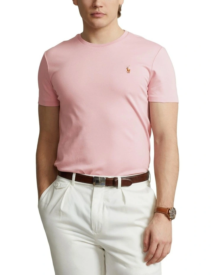 Polo Ralph Lauren Custom Slim Fit Soft Cotton T-Shirt in Pink | MYER