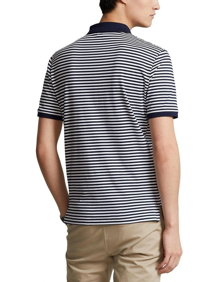 Polo Ralph Lauren Custom Slim Fit Soft Cotton Polo Shirt in Blue | MYER