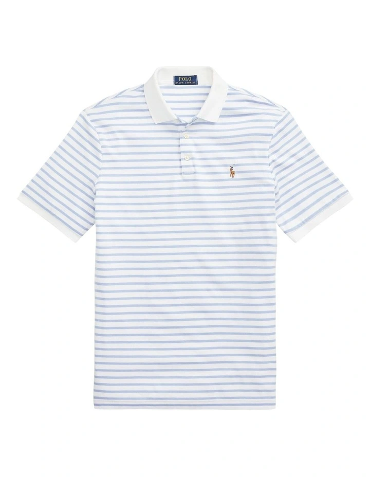 Polo Ralph Lauren Custom Slim Fit Soft Cotton Polo Shirt in White | MYER
