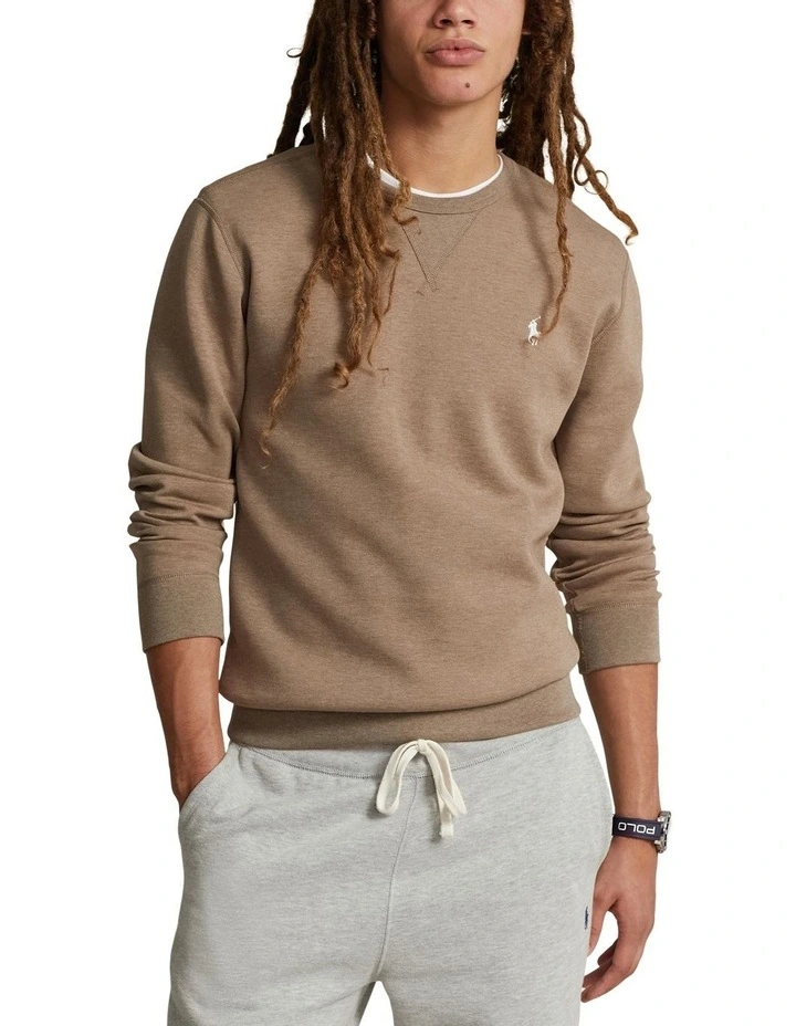 Polo Ralph Lauren Marled Double-Knit Sweatshirt In Brown | MYER