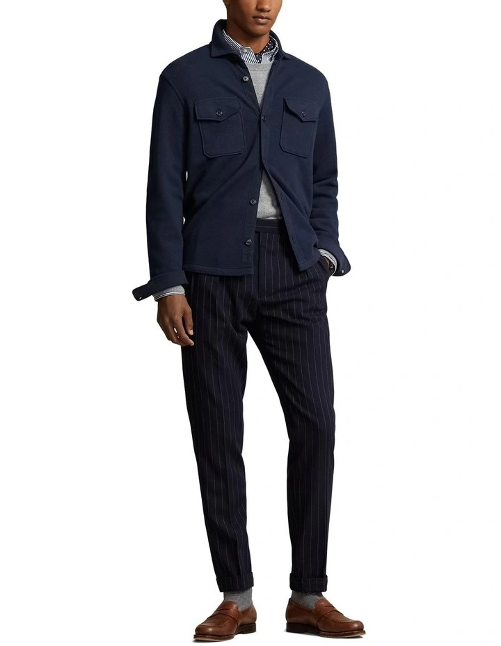 Polo Ralph Lauren Double-Knit Mesh Overshirt in Navy | MYER