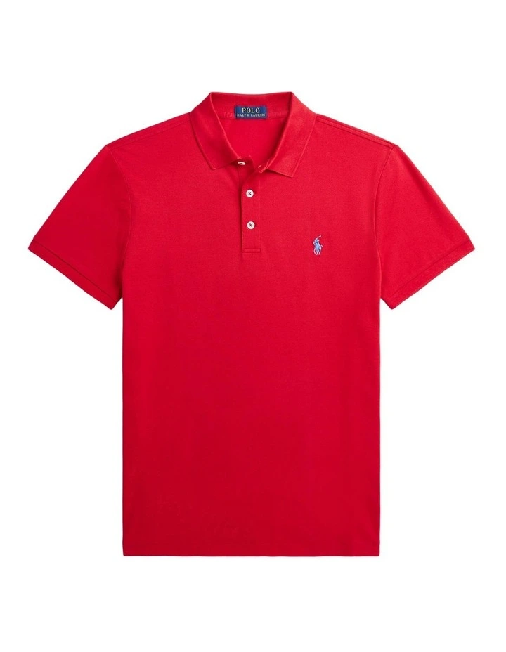Polo Ralph Lauren Custom Slim Fit Stretch Mesh Polo Shirt in Red | MYER