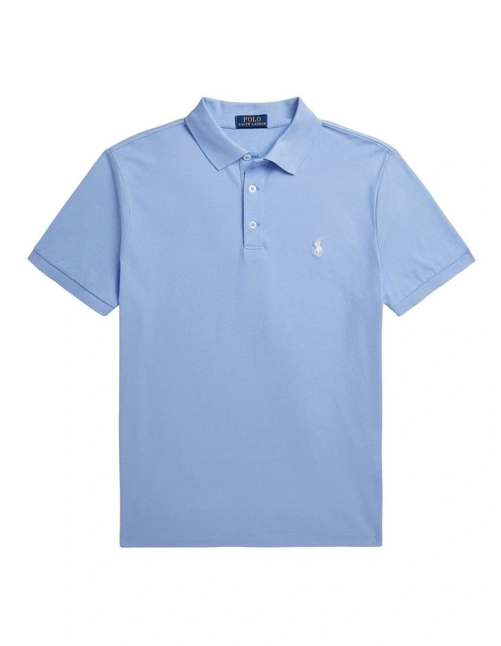 Polo Ralph Lauren Custom Slim Fit Stretch Mesh Polo Shirt in Blue | MYER