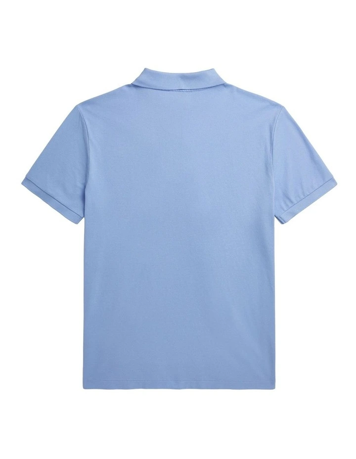 Polo Ralph Lauren Custom Slim Fit Stretch Mesh Polo Shirt in Blue | MYER