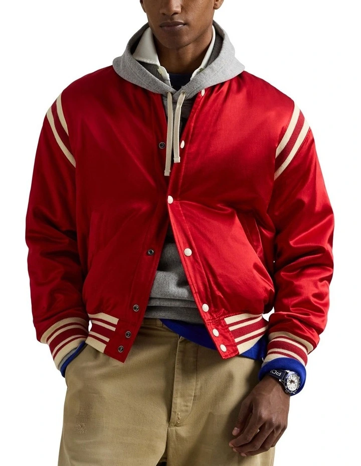 Polo Ralph Lauren Ball Satin Rally Jacket in Red | MYER