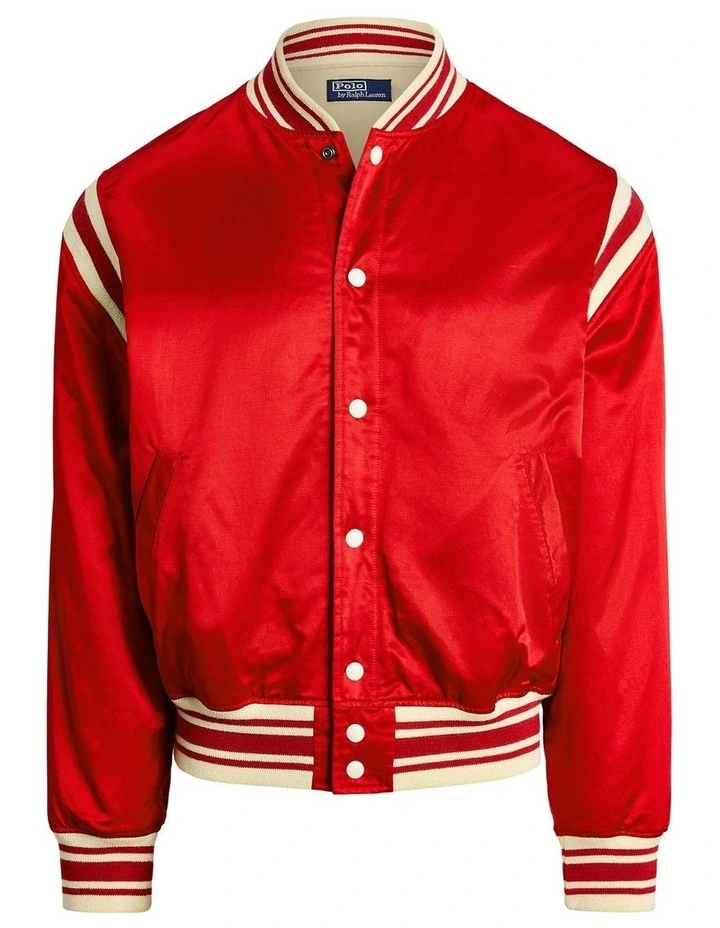Polo Ralph Lauren Ball Satin Rally Jacket in Red | MYER
