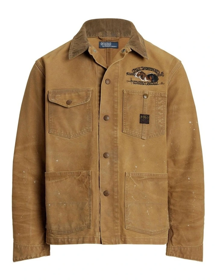 Polo Ralph Lauren Canvas Utility Jacket in Beige | MYER