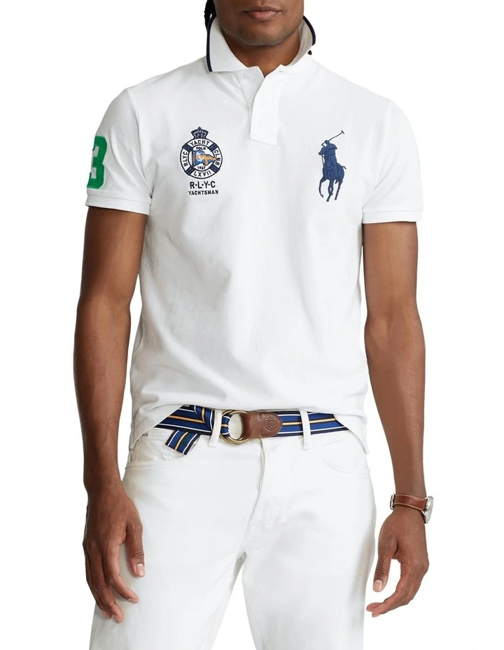 Polo Ralph Lauren Custom Slim Fit Big Pony Mesh Polo Shirt | MYER