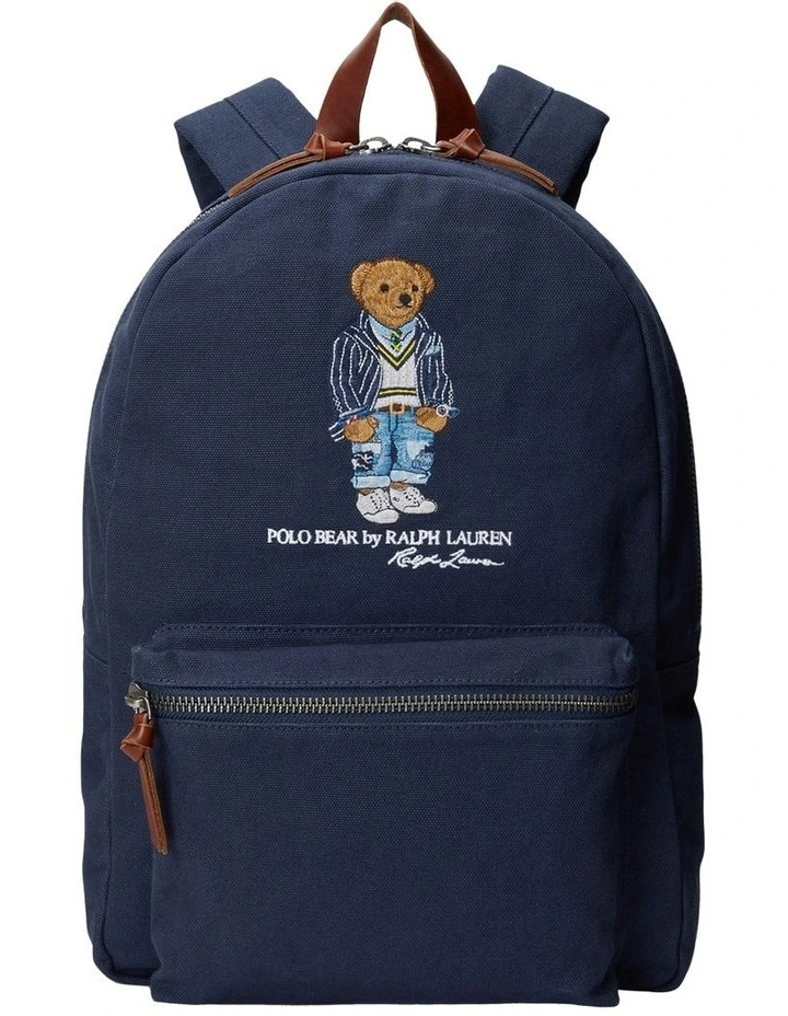 Polo Ralph Lauren Polo Bear Canvas Backpack in Navy | MYER