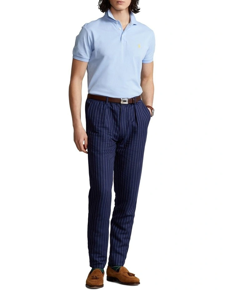 Polo Ralph Lauren Custom Slim Fit Stretch Mesh Polo Shirt in Light Blue | MYER