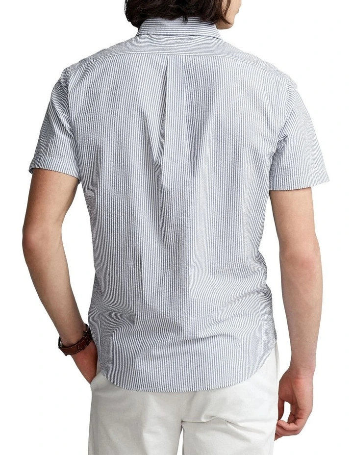 Polo Ralph Lauren RL Prepster Classic Fit Seersucker Shirt in Blue | MYER