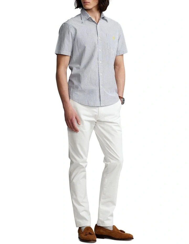 Polo Ralph Lauren RL Prepster Classic Fit Seersucker Shirt in Blue | MYER