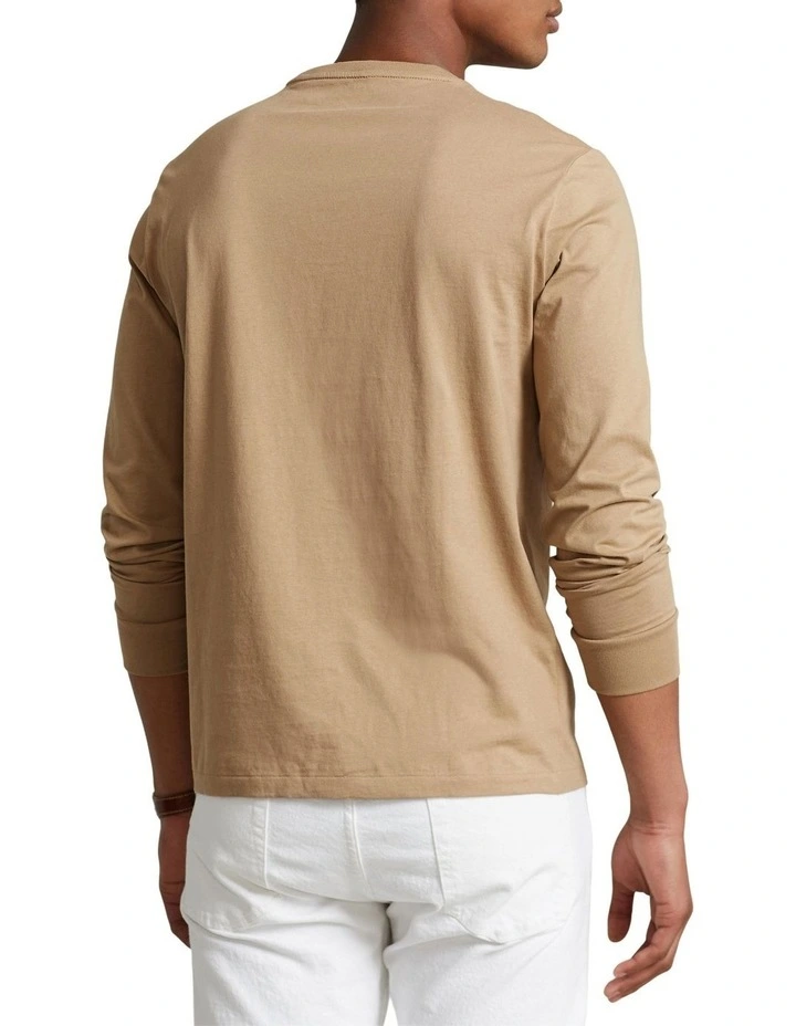 Polo Ralph Lauren Custom Slim Fit Jersey T-Shirt in Beige | MYER
