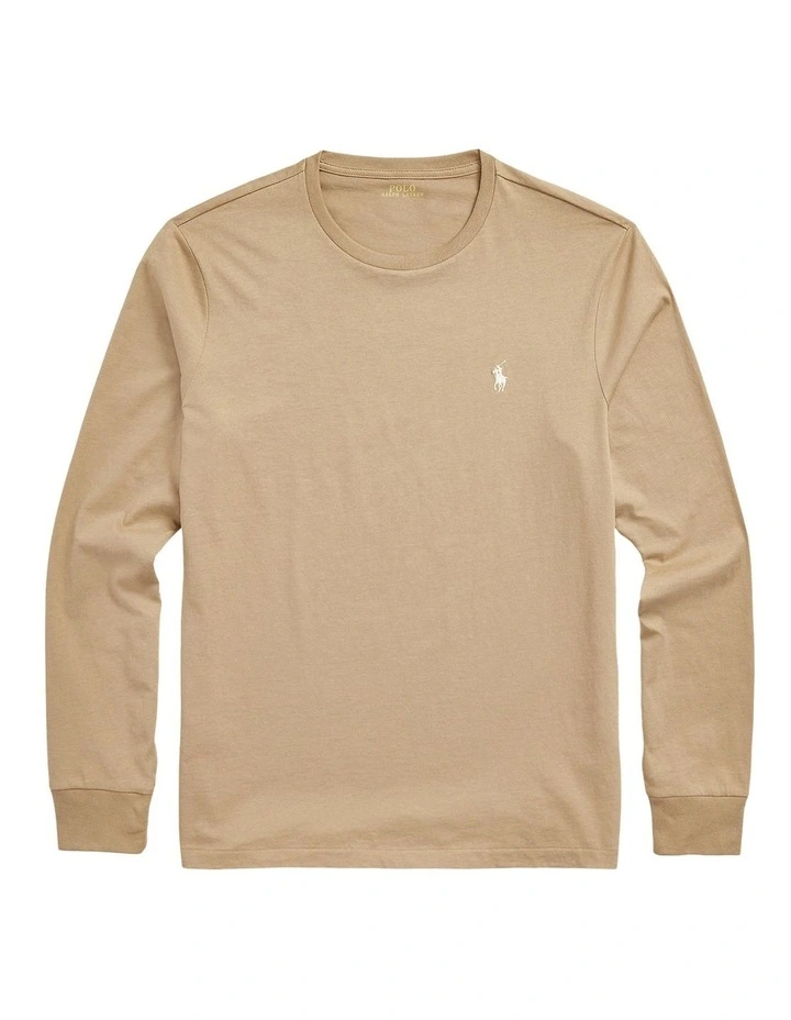 Polo Ralph Lauren Custom Slim Fit Jersey T-Shirt in Beige | MYER