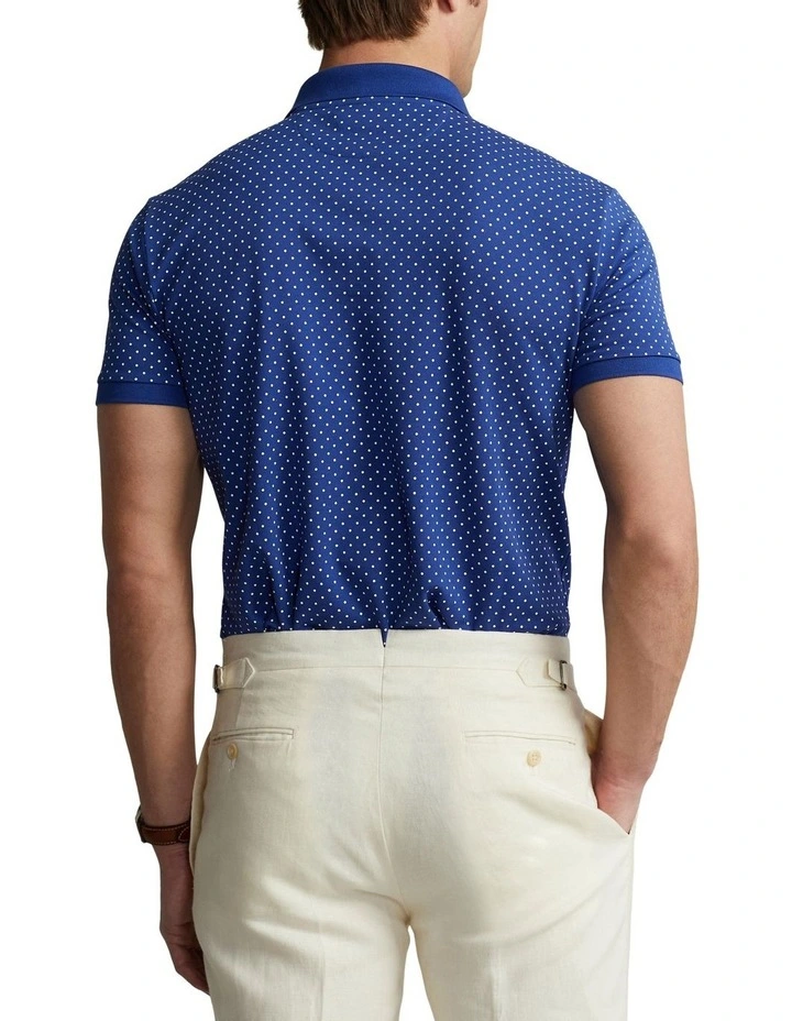 Polo Ralph Lauren Custom Slim Fit Stretch Mesh Polo Shirt in Blue | MYER