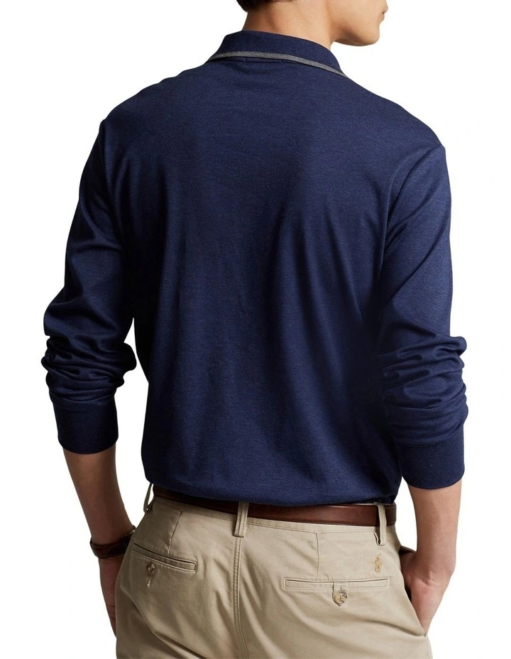 Polo Ralph Lauren Custom Slim Fit Soft Cotton Polo Shirt in Blue | MYER