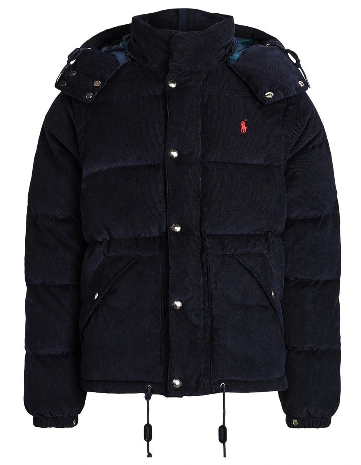 Polo Ralph Lauren Convertible Corduroy Down Jacket in Navy | MYER