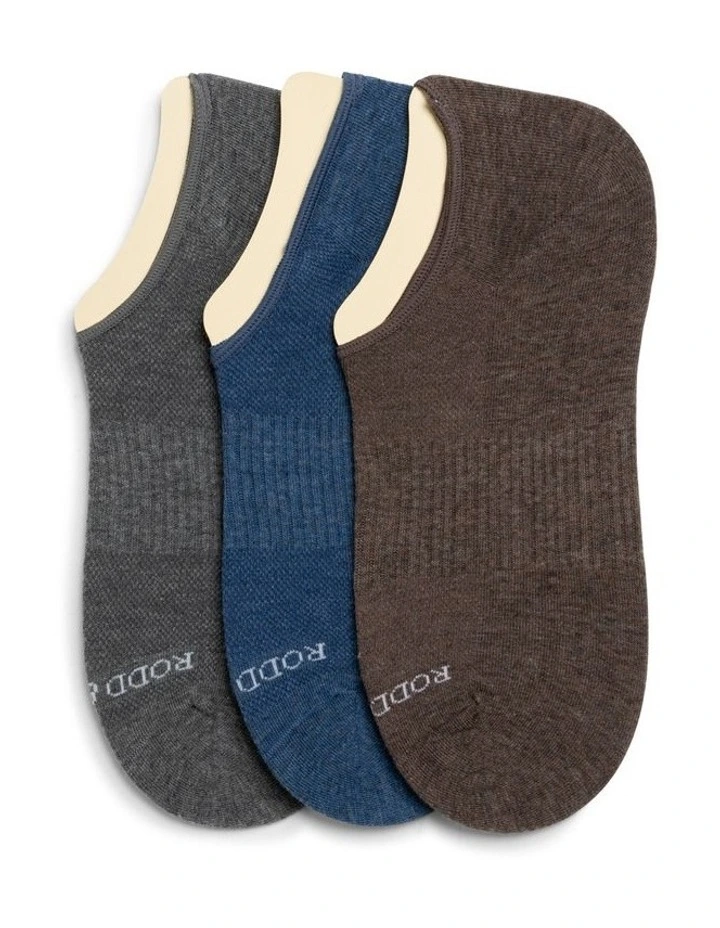 Rodd & Gunn Edgecumbe No-Show Three Pack Sock | MYER