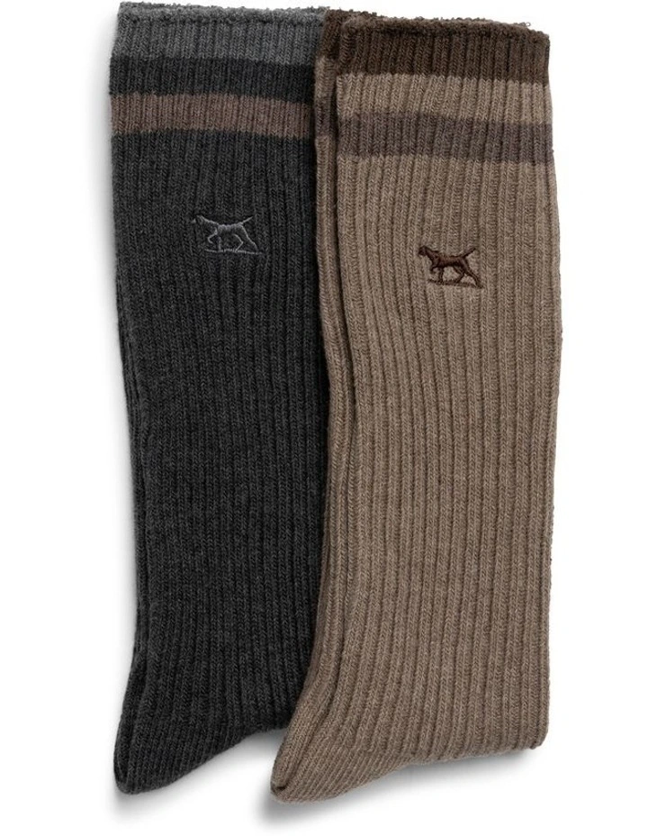 Rodd & Gunn Double Barrel Sock in Multi 2 Pack | MYER