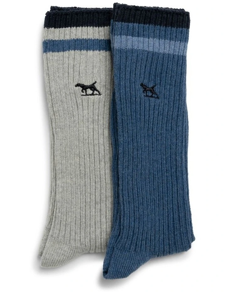 Rodd & Gunn Double Barrel Sock in Multi 2 Pack | MYER