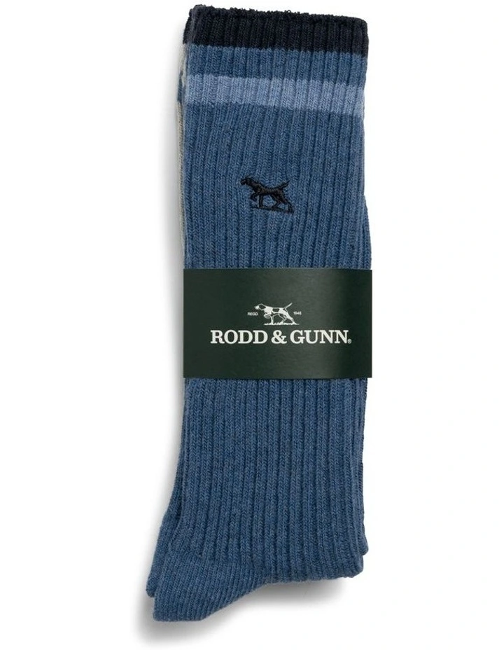 Rodd & Gunn Double Barrel Sock in Multi 2 Pack | MYER