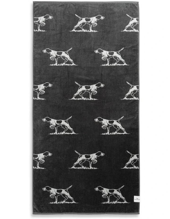 Rodd & Gunn Dog Days Beach Towel in Charcoal/Silver | MYER