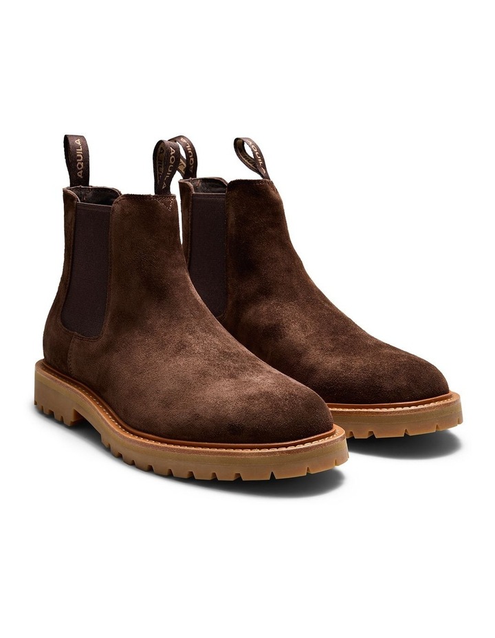 Aquila Cascade Suede Chelsea Boots in Brown | MYER