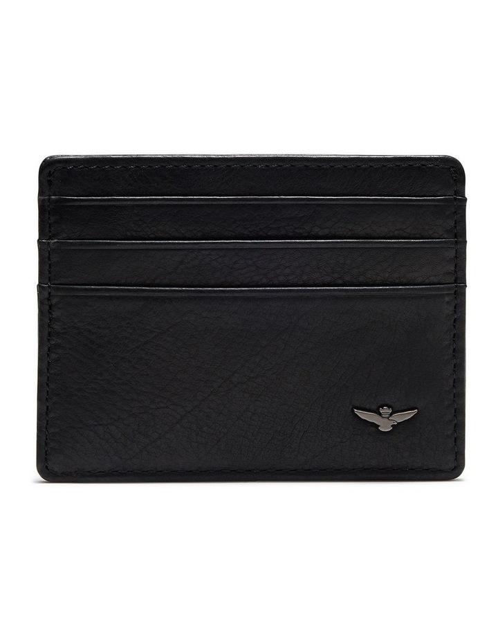 Aquila Montoro Leather Card Holder in Black | MYER