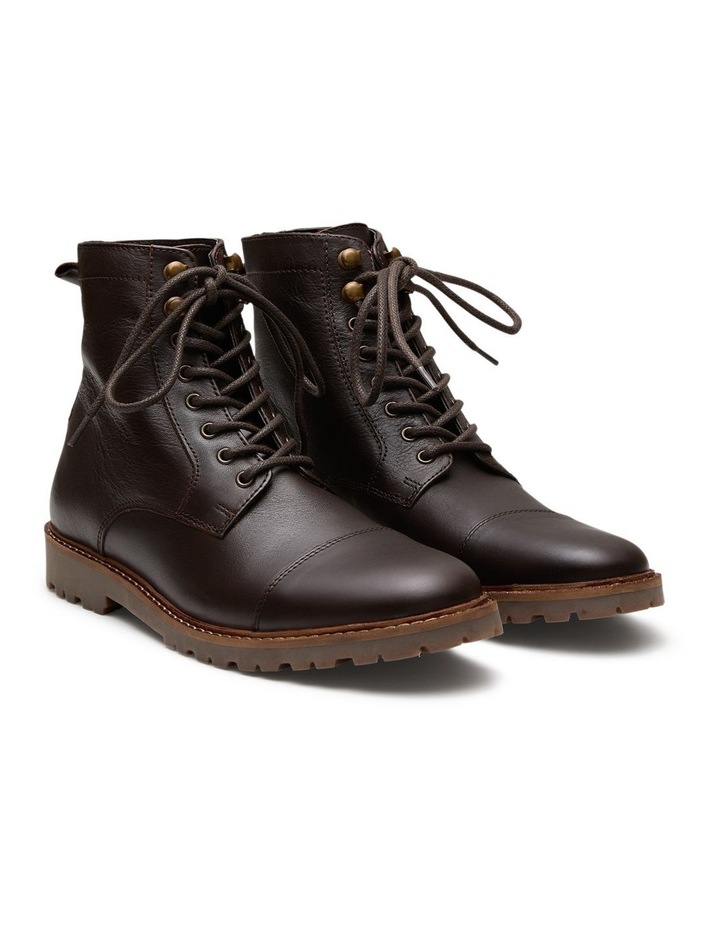 Aquila Mack Leather Military Boots in Brown | MYER