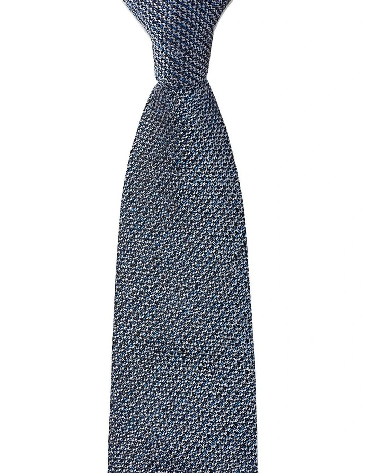Cambridge Knit Texture Silk Tie in Blue | MYER