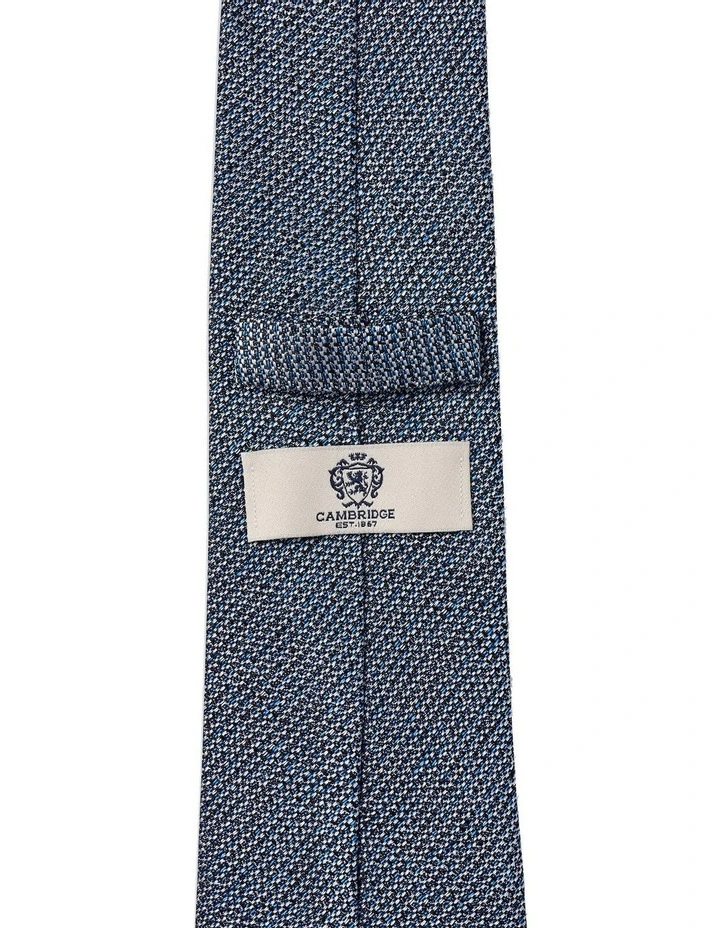 Cambridge Knit Texture Silk Tie in Blue | MYER