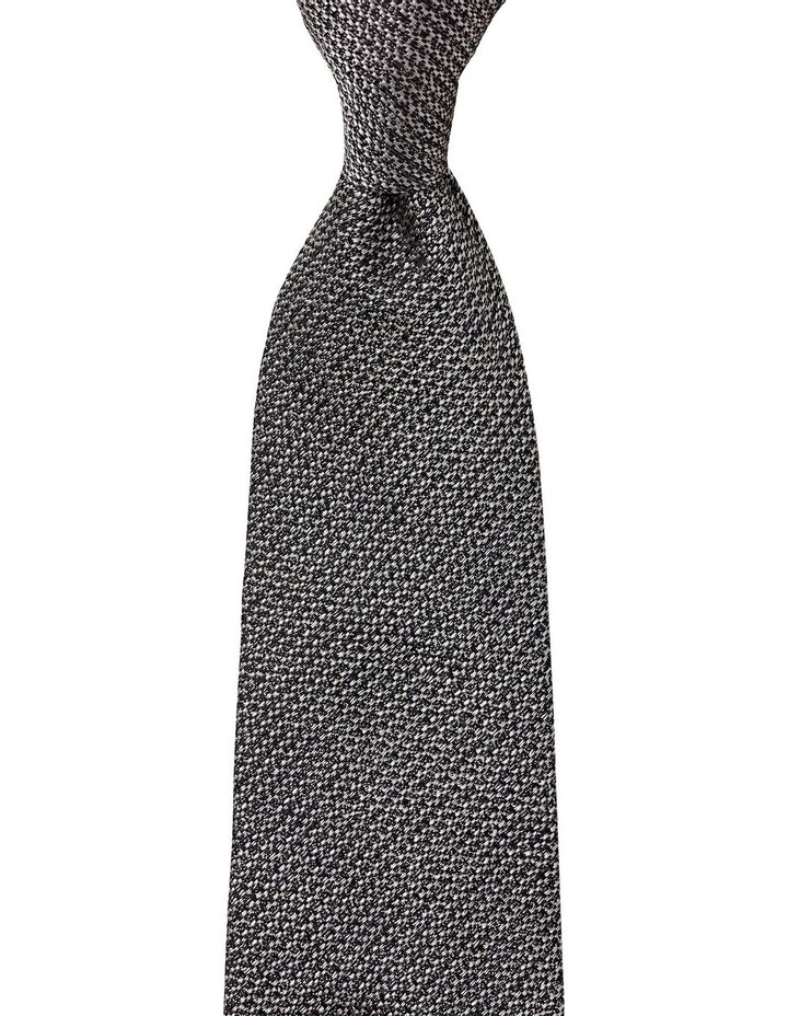 Cambridge Knit Texture Silk Tie in Grey | MYER