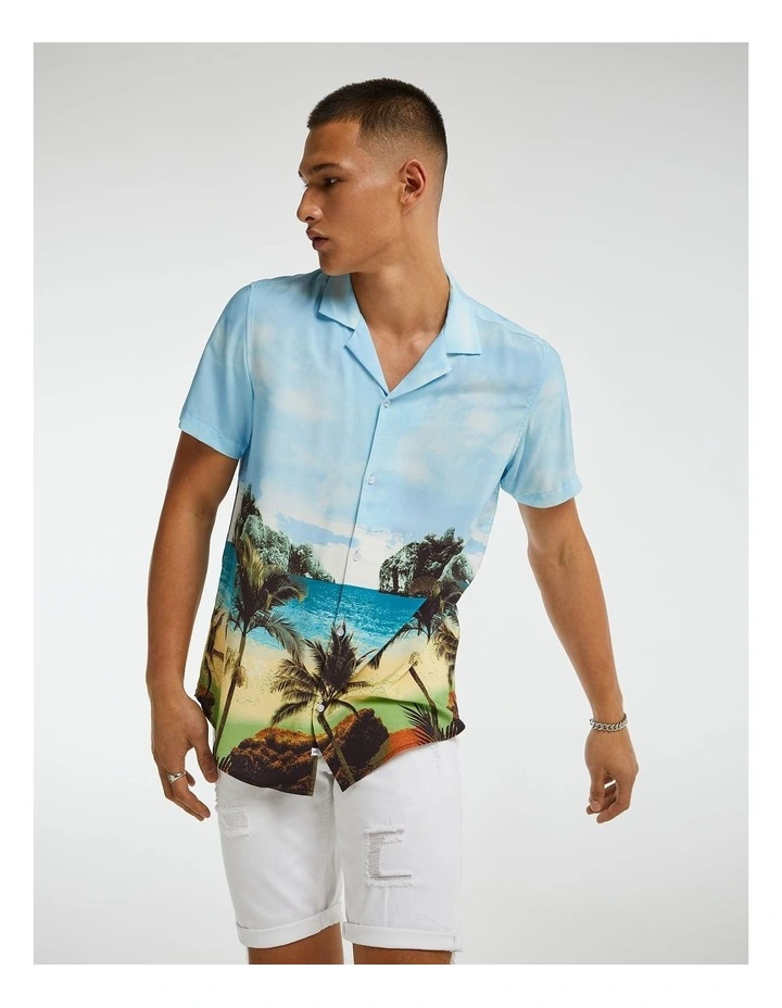 yd. Scenic Print Shirt in Multi | MYER
