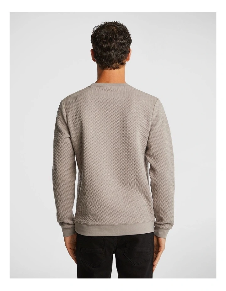 yd. Tech Textured Sweatshirt in Taupe | MYER