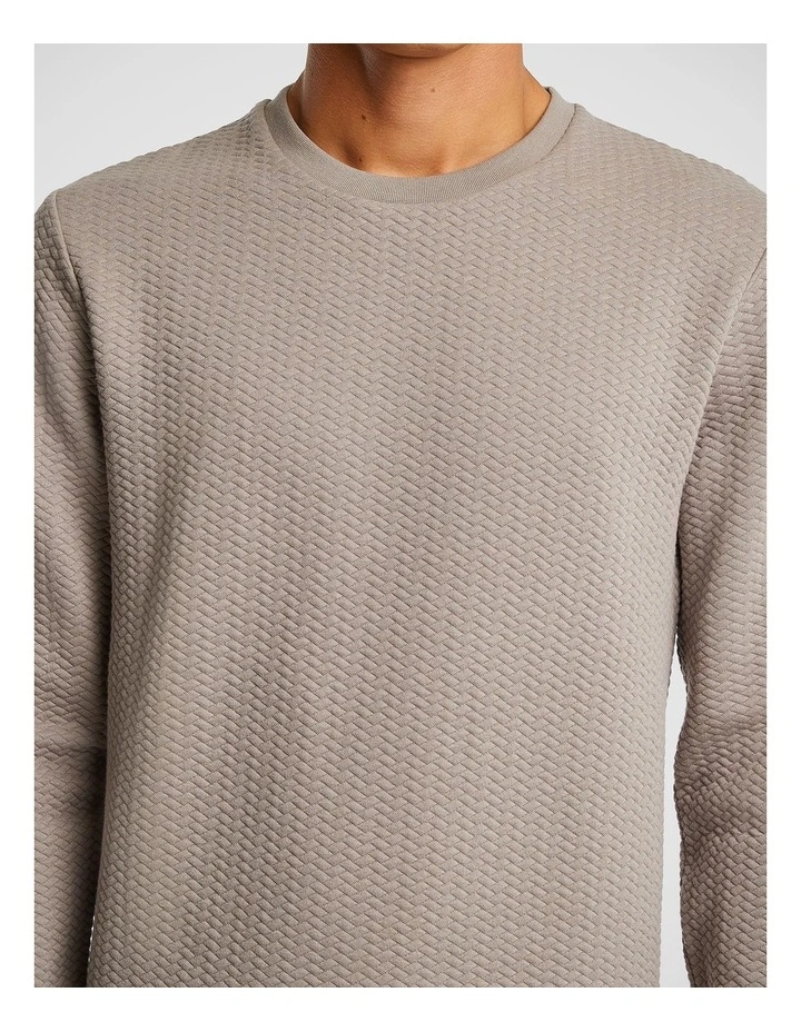 yd. Tech Textured Sweatshirt in Taupe | MYER