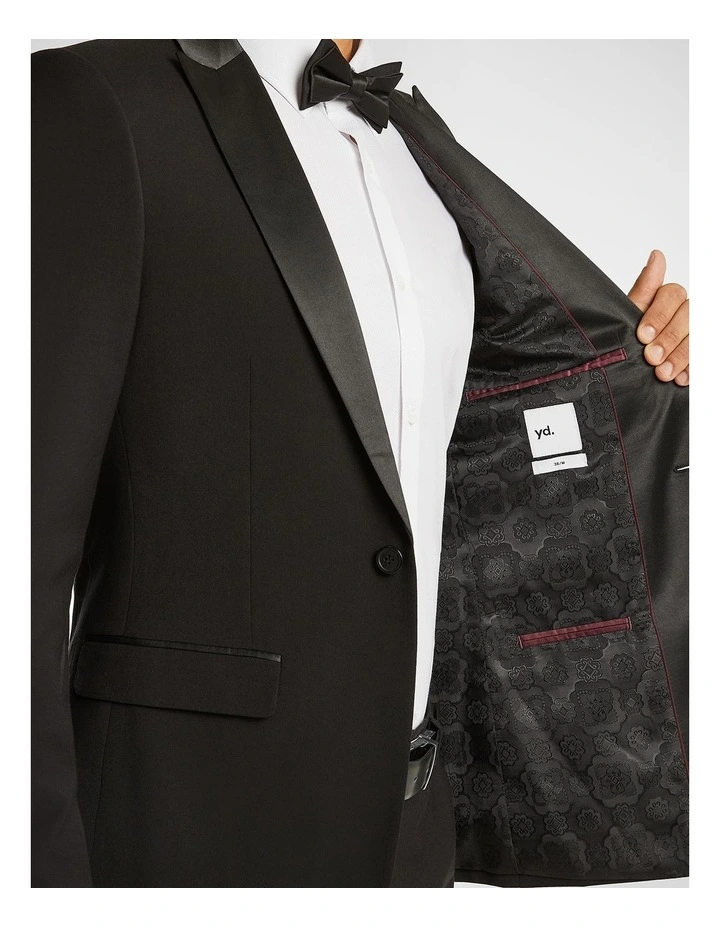 yd. Seville Slim Tuxedo Suit Jacket in Black | MYER