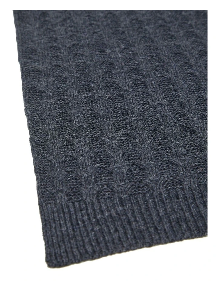 Oxford Felix Cable Knit Scarf in Charcoal | MYER
