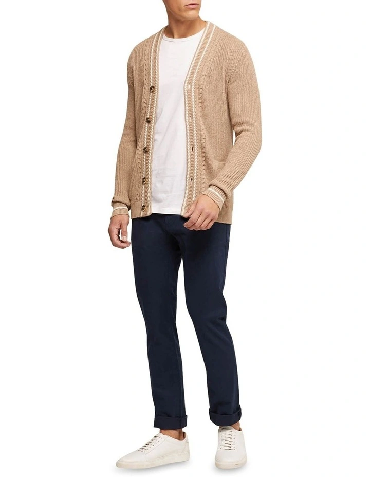 Oxford Cavill Cable Cardigan in Brown | MYER