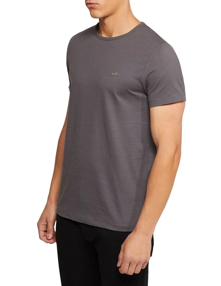 Oxford Jed Crew Neck T-Shirt in Grey | MYER