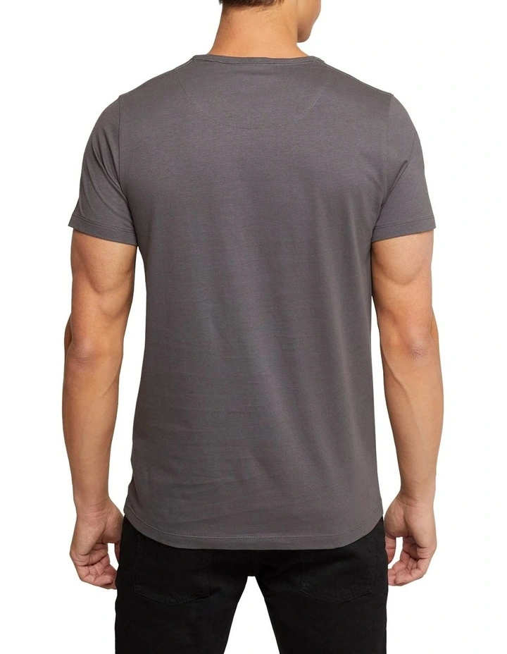 Oxford Jed Crew Neck T-Shirt in Grey | MYER