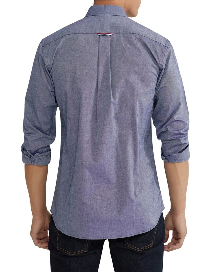 Oxford Uxbridge Cotton Shirt in Blue | MYER