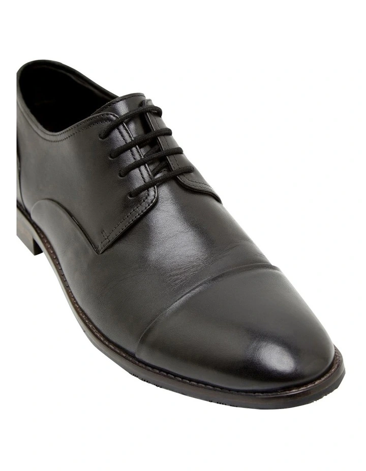 Oxford Archer Leather Derby Shoe in Black | MYER