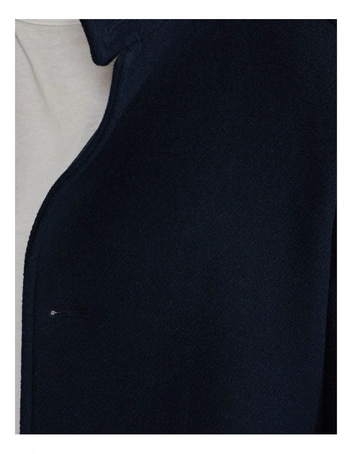 Oxford Dunbar Wool Rich Overcoat in Navy | MYER