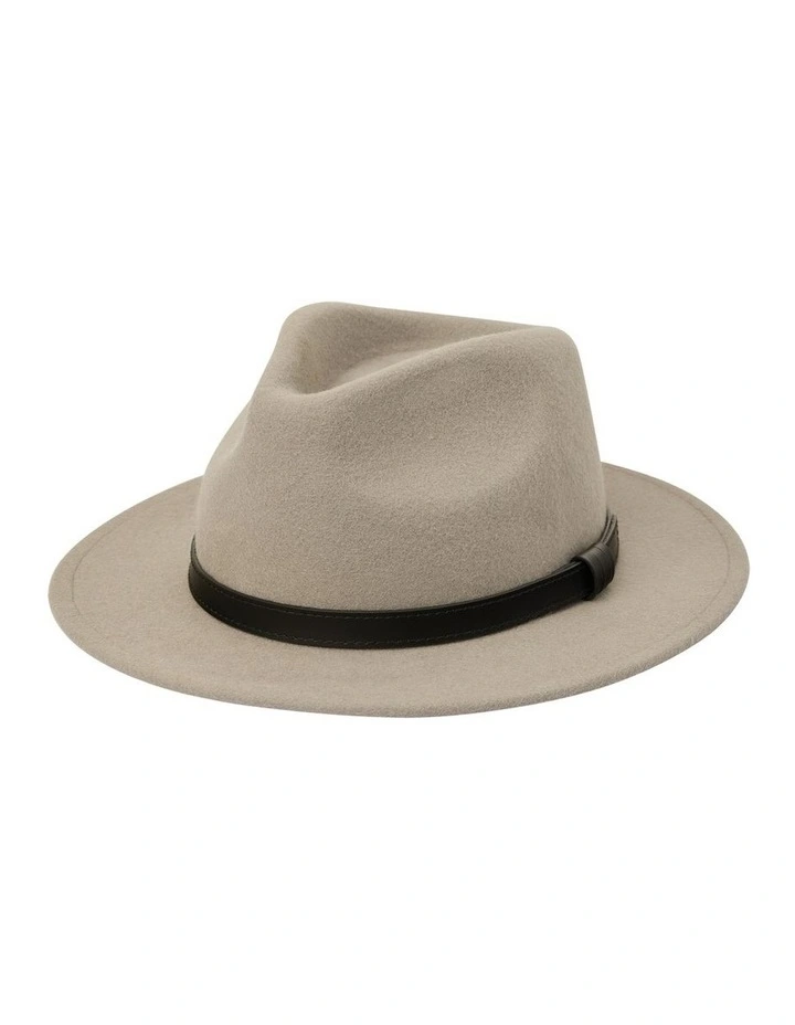 Johnny Bigg Wool Felt Fedora Hat in Smoke | MYER