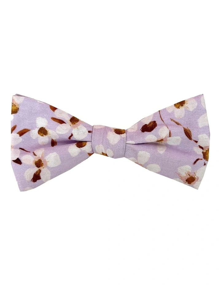 Peggy and Finn Wax Flower Bow Tie Gift Set in Purple | MYER