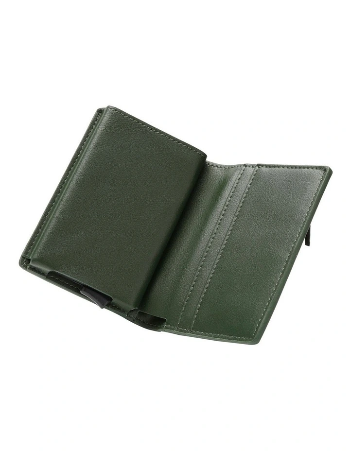 La Enviro Stanley Minimalist Coin Pocket Vegan Leather Wallet in Green ...