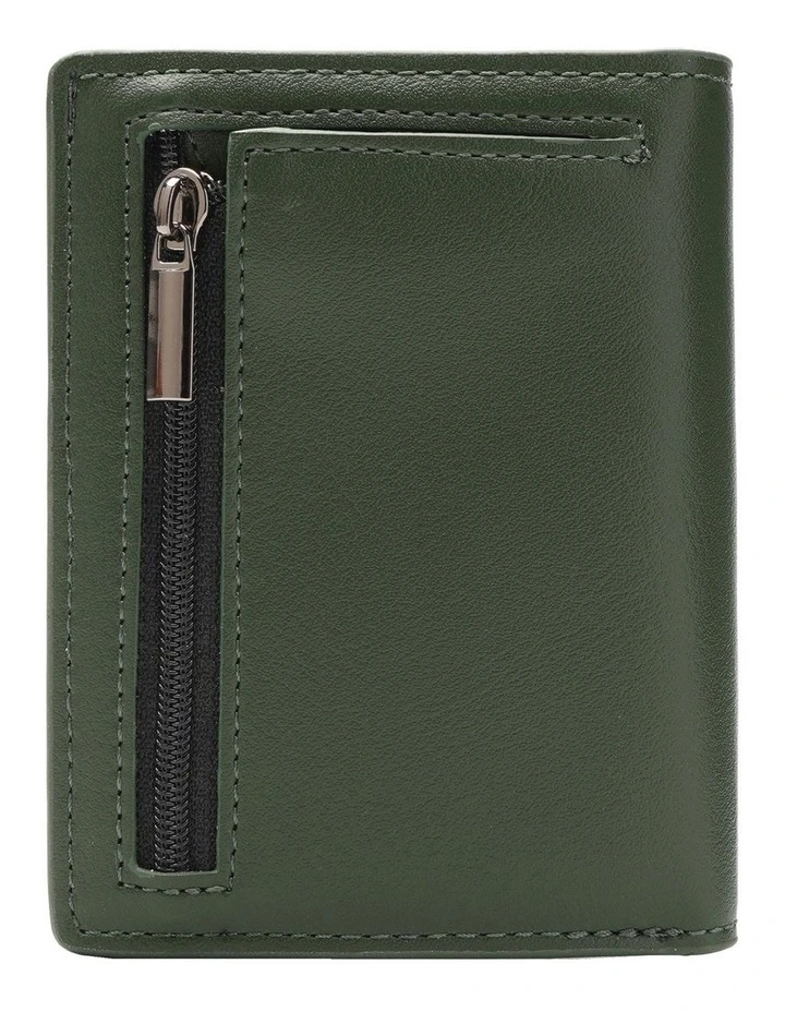 La Enviro Stanley Minimalist Coin Pocket Vegan Leather Wallet in Green ...