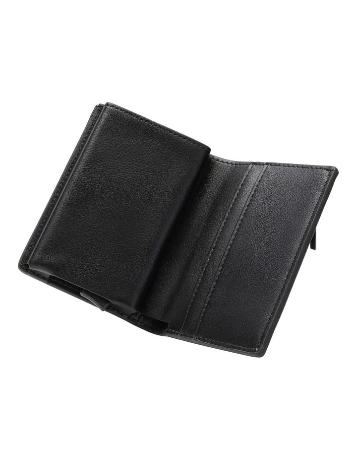 La Enviro Stanley Minimalist Coin Pocket Vegan Leather Wallet in Black ...