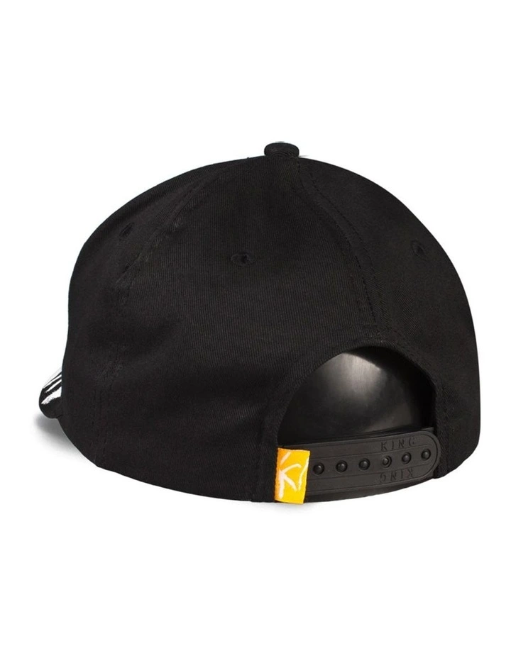 King London Deranged Curved Peak Cap in Onyx Black | MYER